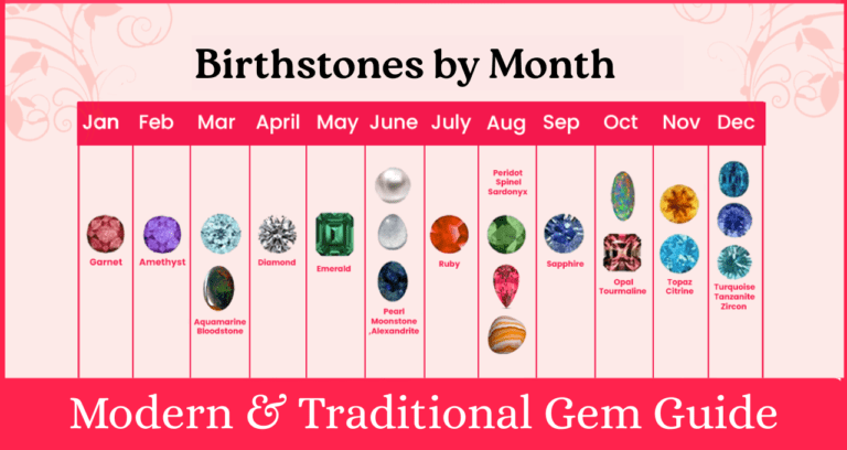 Birthstones by Month: Modern & Traditional Gem Guide - Eon Gems